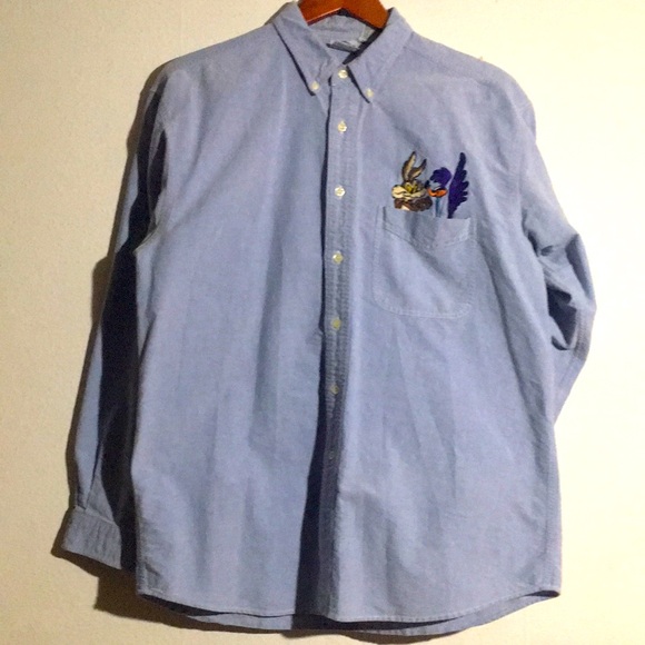 ACME | Shirts | 994 Acme Wile E Coyote Road Runner Embroidered Denim ...